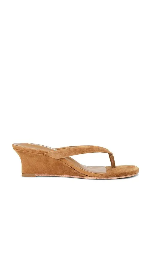 TONY BIANCO X Revolve Edgy Suede Wedge Sandal - Brown