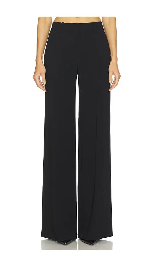 Theory Fluid Flare Crepe Pant - Black