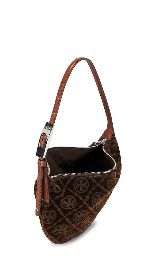 Tory Burch T Monogram Flocked Small Balloon Bag