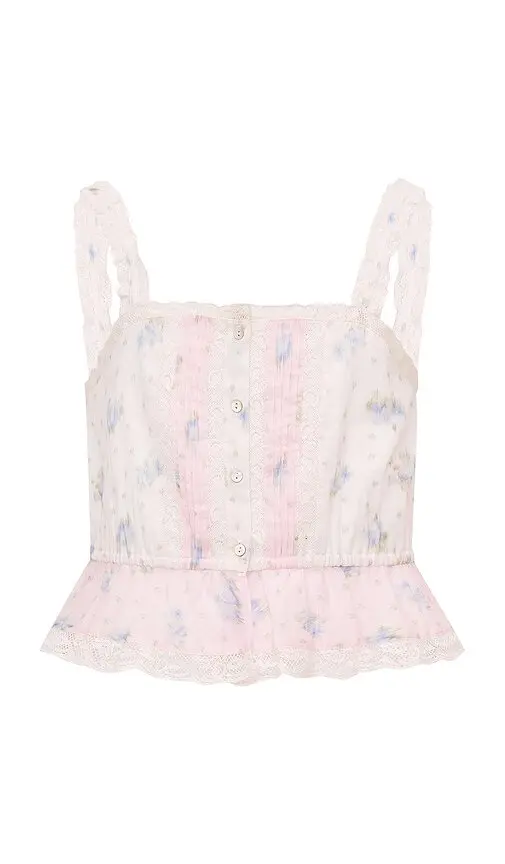 LoveShackFancy Tween Jessamine Top - Pink