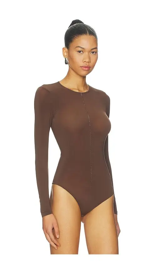 Wolford Crystal String Bodysuit - Brown