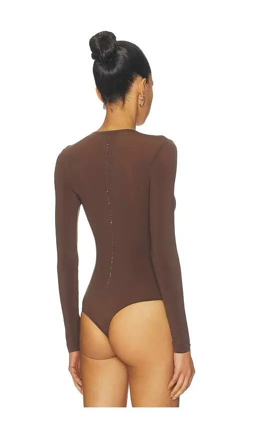 Wolford Crystal String Bodysuit - Brown