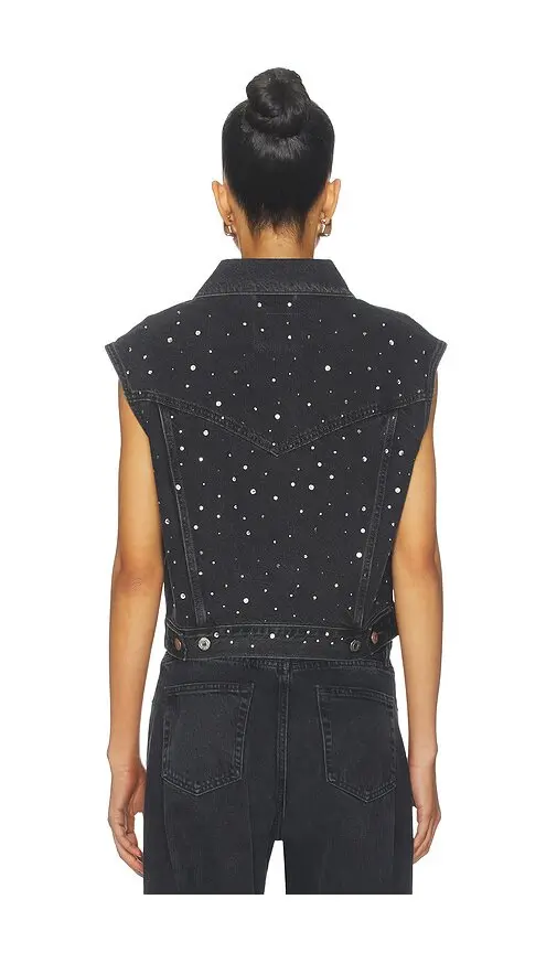 LEVI'S Shrunken 90s Embellished Denim Vest