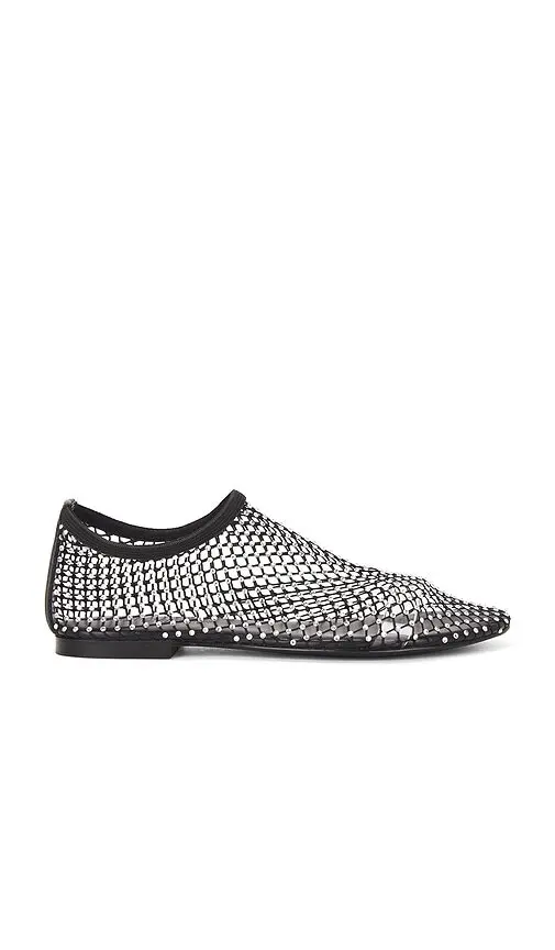 Steve Madden Mino Embellished Mesh Flat - Black