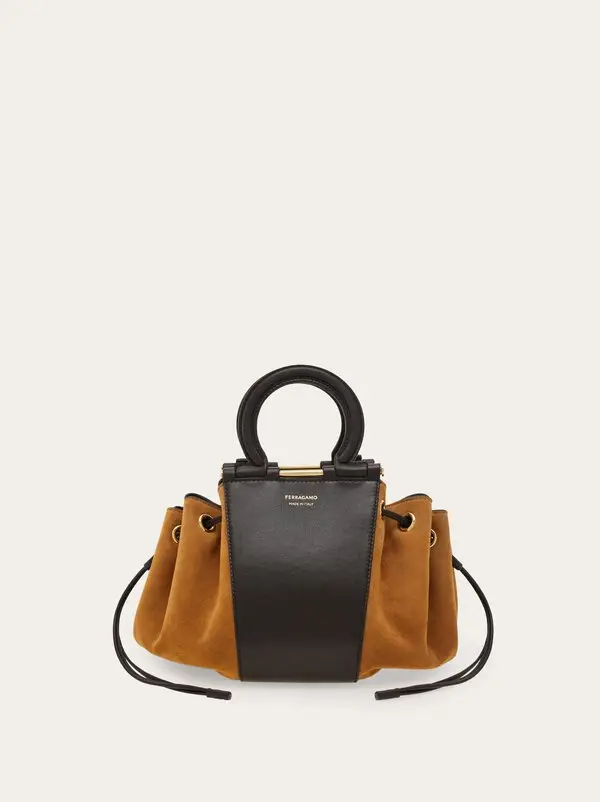 FERRAGAMO Gancini Bucket Bag - Brown