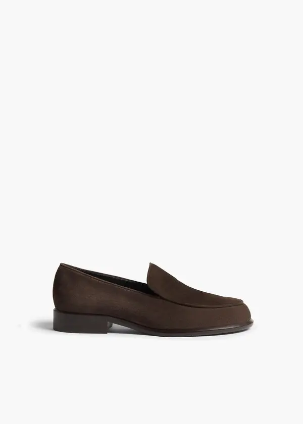 Khaite Miles Suede Loafer - Ebano
