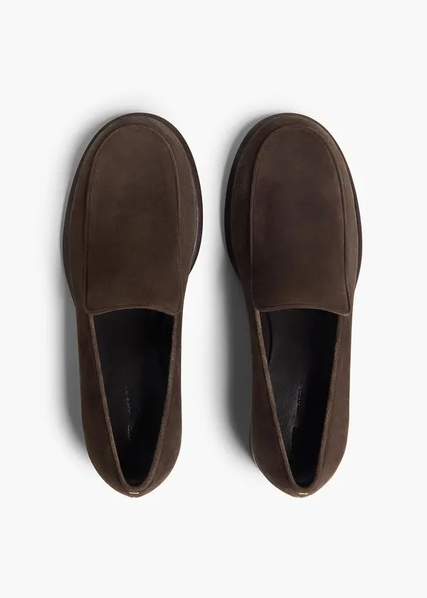Khaite Miles Suede Loafer - Ebano