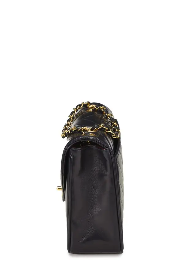 Chanel Lambskin Chevron Envelope Flap Bag - Navy