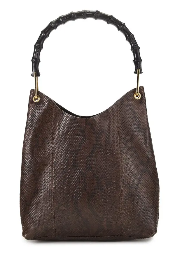 Gucci Python Bamboo Shoulder Bag