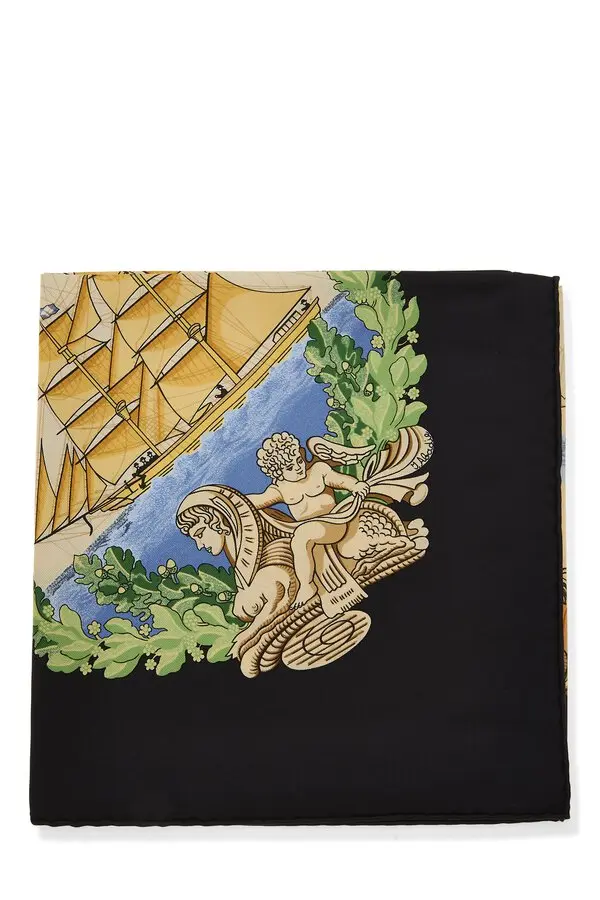 Hermès Multicolor 'balade Ocean' Silk Scarf 90