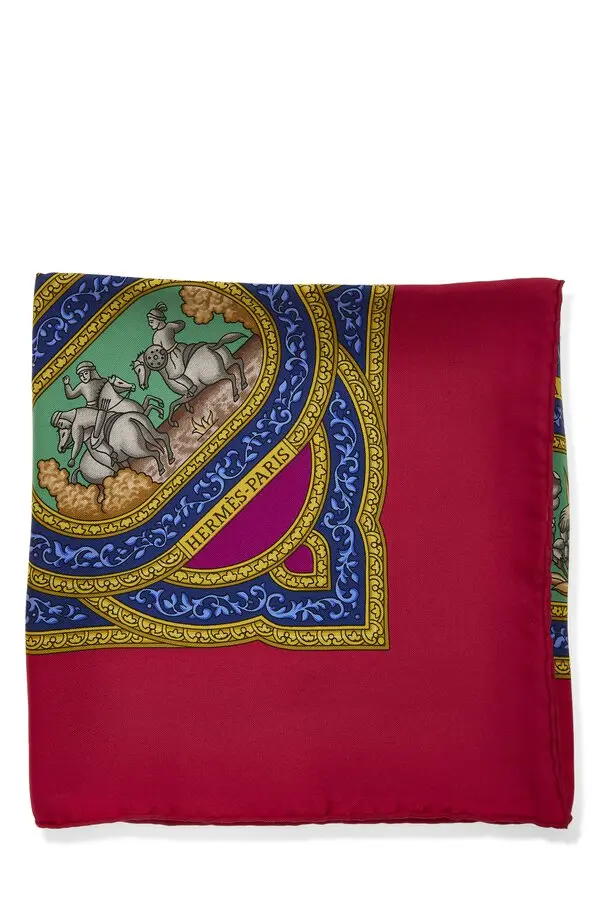 Hermès Multicolor 'qalamdan' Silk Scarf 90