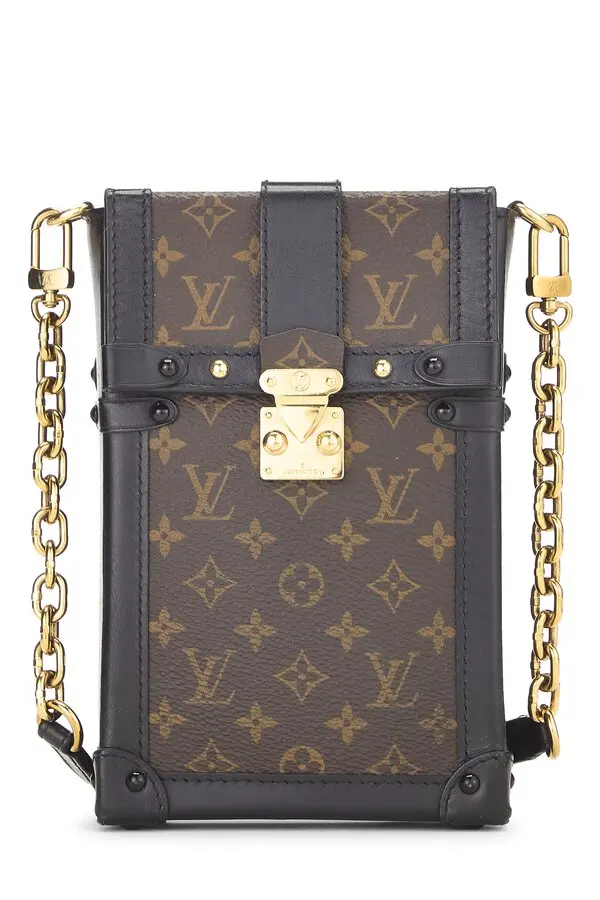 LOUIS VUITTON Monogram Pochette Trunk Verticale - Brown