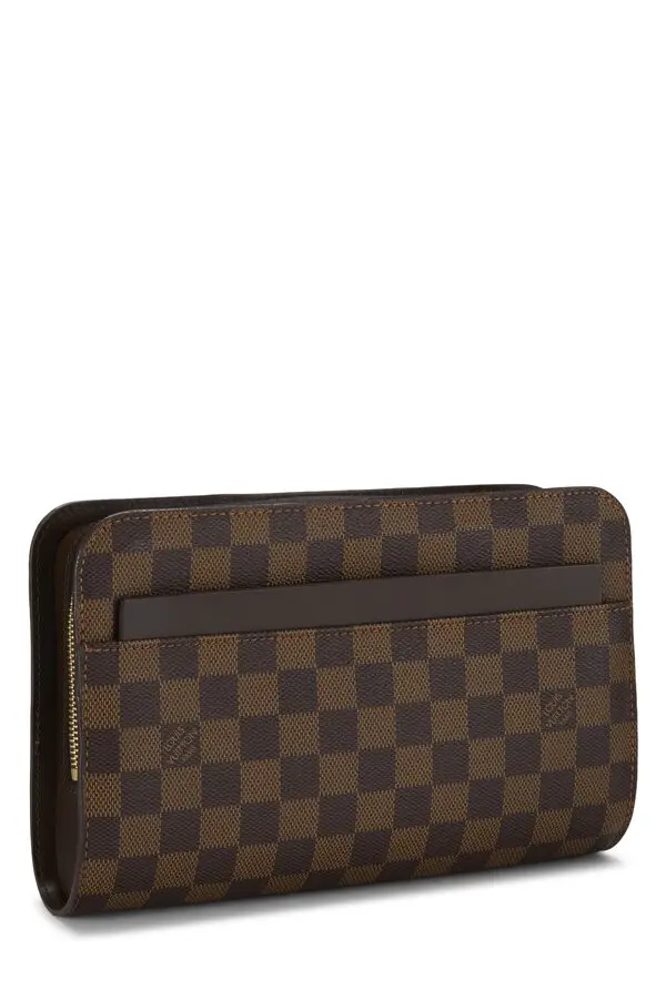 LOUIS VUITTON Damier Ebene Saint Louis Wristlet