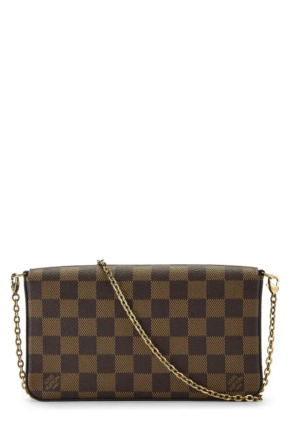 LOUIS VUITTON Damier Ebene Pochette Felicie - Brown