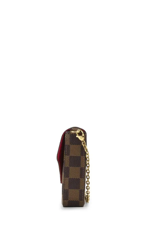 LOUIS VUITTON Damier Ebene Pochette Felicie - Brown