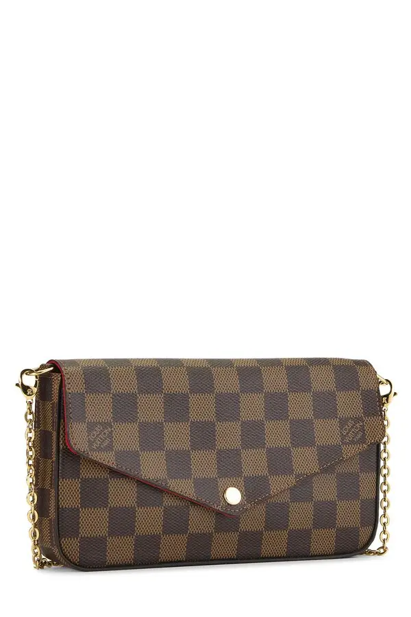 LOUIS VUITTON Damier Ebene Pochette Felicie - Brown