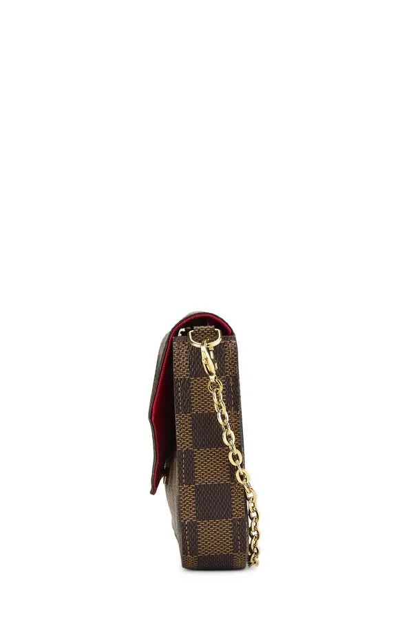 LOUIS VUITTON Damier Ebene Pochette Felicie - Brown