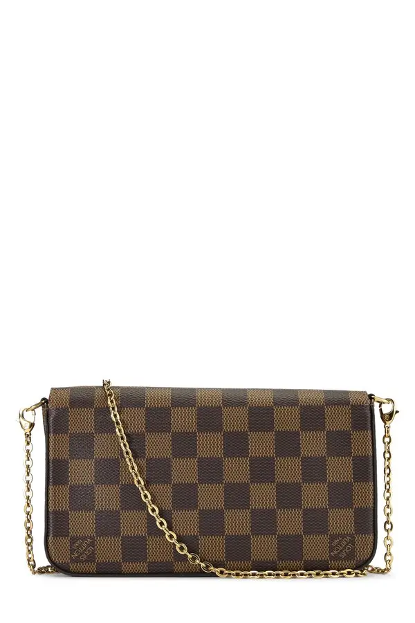 LOUIS VUITTON Damier Ebene Pochette Felicie - Brown