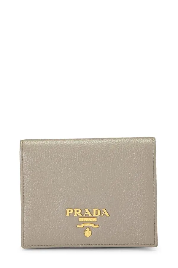 Prada Vitello Daino Compact Wallet