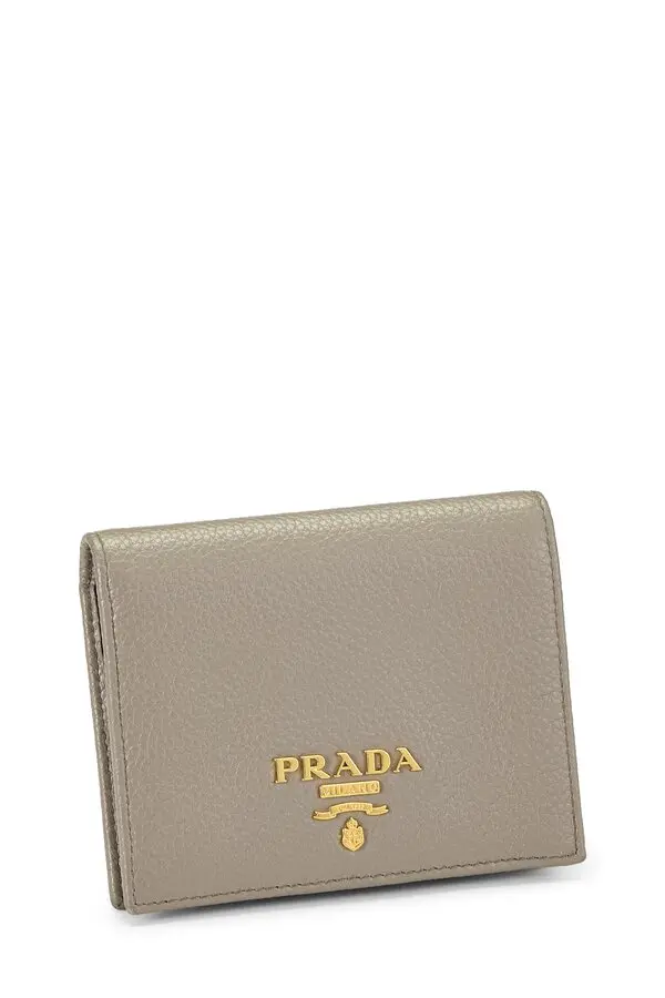 Prada Vitello Daino Compact Wallet
