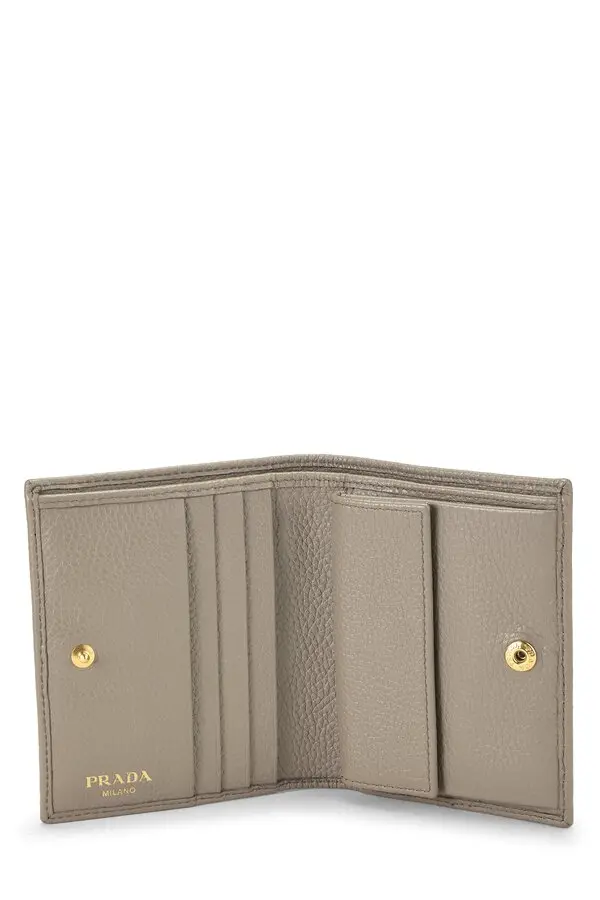 Prada Vitello Daino Compact Wallet