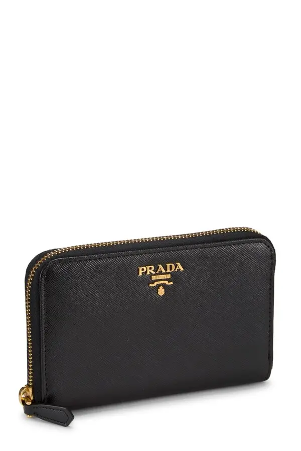 Prada Saffiano Zip Around Wallet
