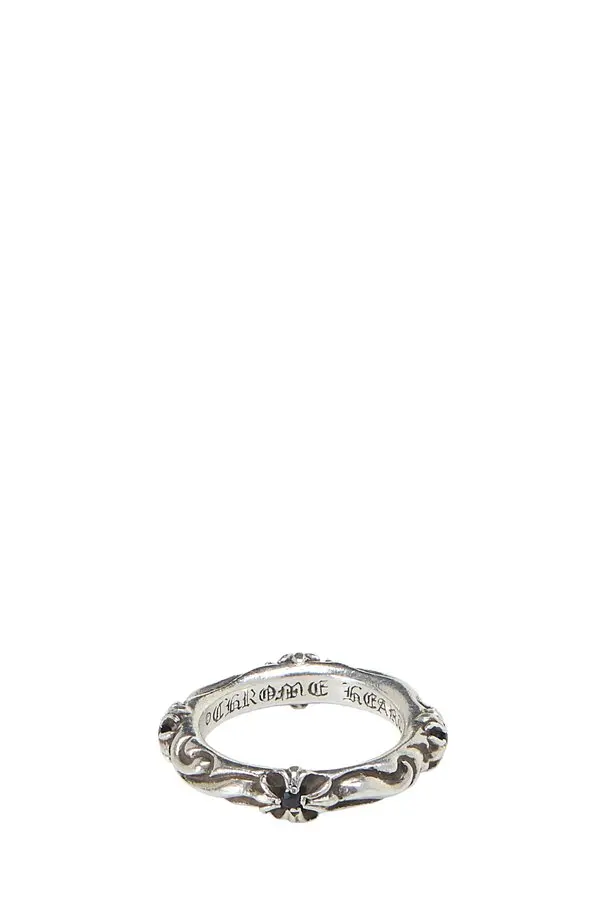 Chrome Hearts Sterling Diamond Sbt Plus Ring - Blue
