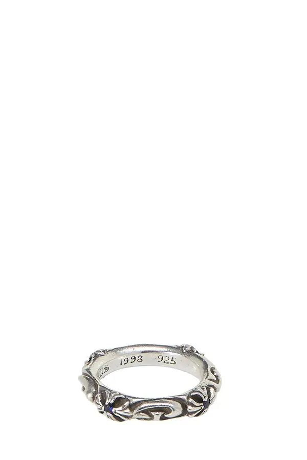 Chrome Hearts Sterling Diamond Sbt Plus Ring - Blue