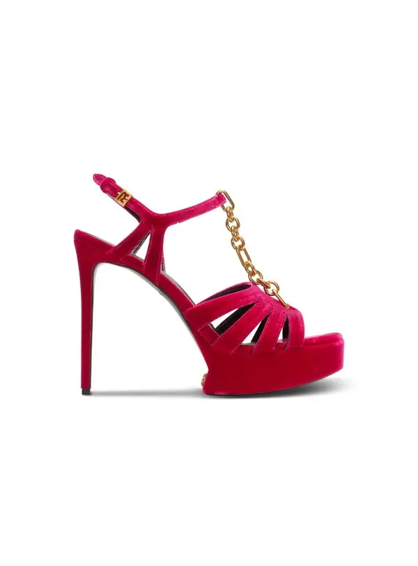 Balmain Sync Platform Sandals - Pink