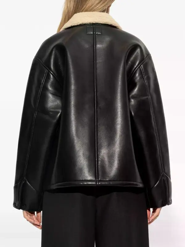 Carhartt Work In Progress Shepton Og Michigan Coat With Shearling-collar - Black