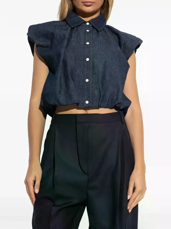 FRAME Collared Sleeveless Shirt