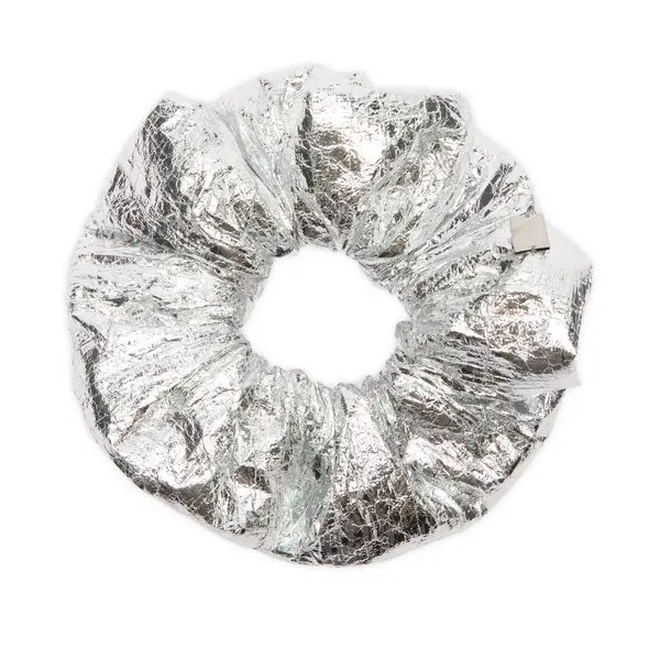 MAISON MARGIELA Foil Scrunchie - Silver
