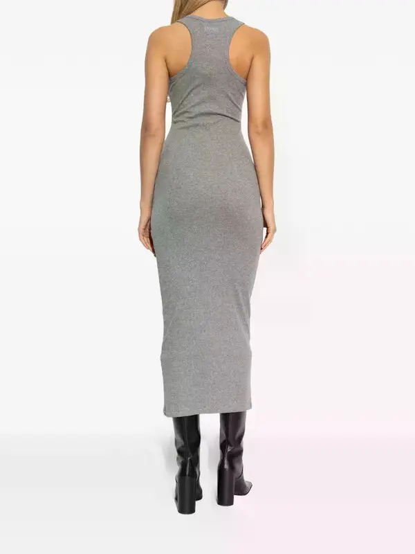 Vetements Logo-detail Sleeveless Dress - Grey
