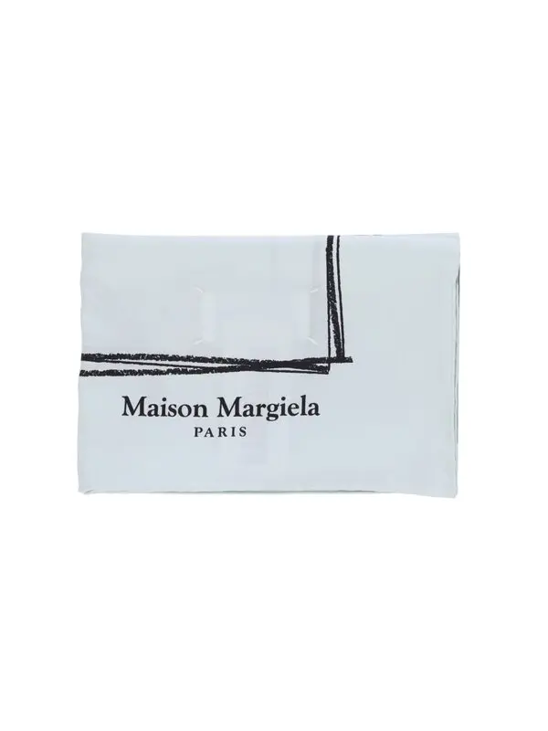 MAISON MARGIELA Numeric' Silk Scarf - Light Blue