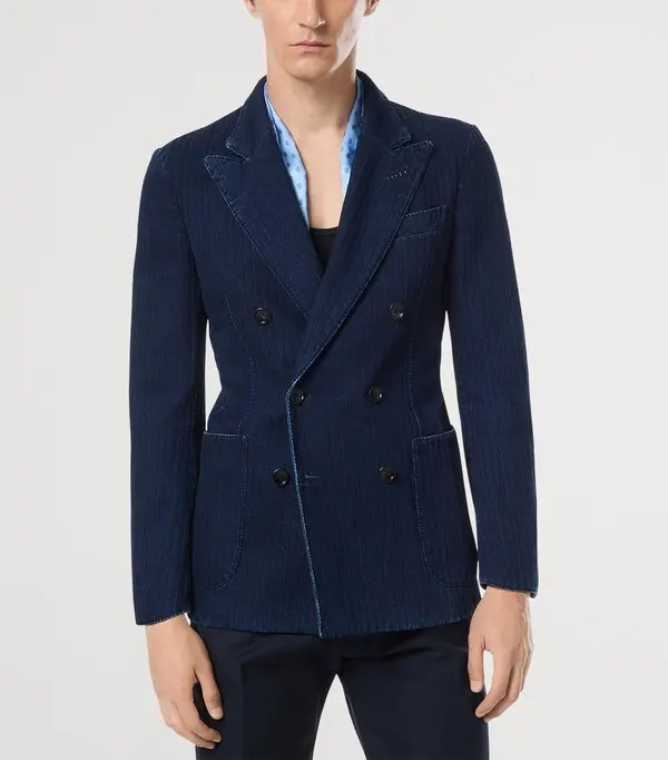 TOM FORD Double-breasted Denim Blazer