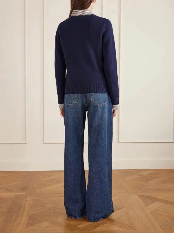 SPORTY & RICH Embroidered Cotton Sweater