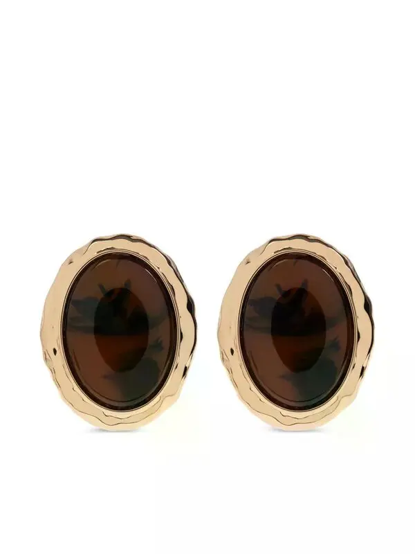 SELF-PORTRAIT Tortoiseshell Round Earrings