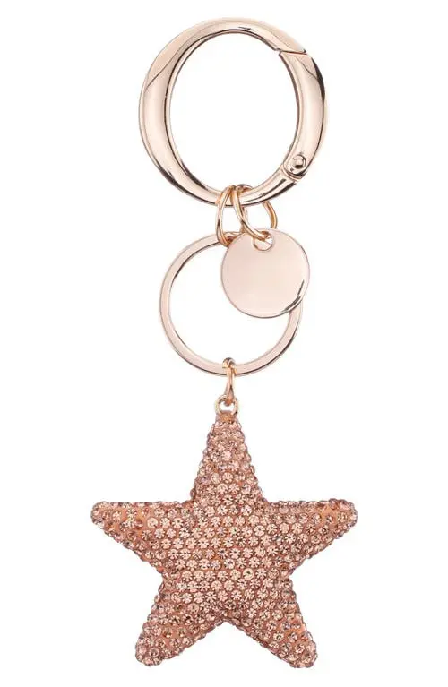 Nina Crystal Embellished Star Bag Charm - Gold