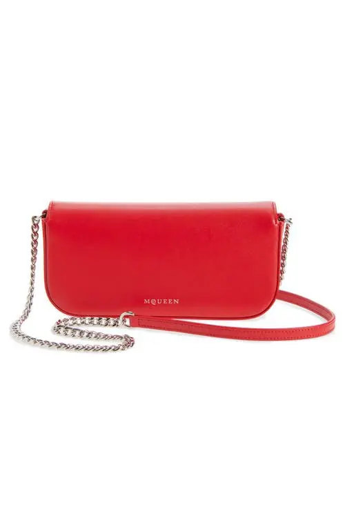 Alexander McQueen Small Skull Flower Shoulder Bag - Red/silver