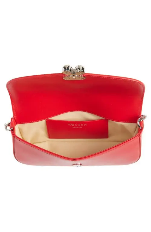 Alexander McQueen Small Skull Flower Shoulder Bag - Red/silver