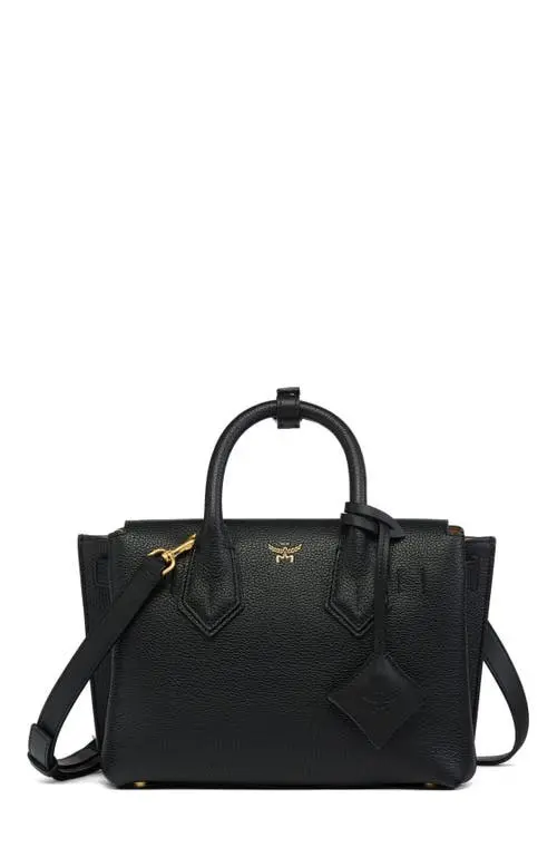 Mcm Milla Tote In Spanish Embossed Leather - Black