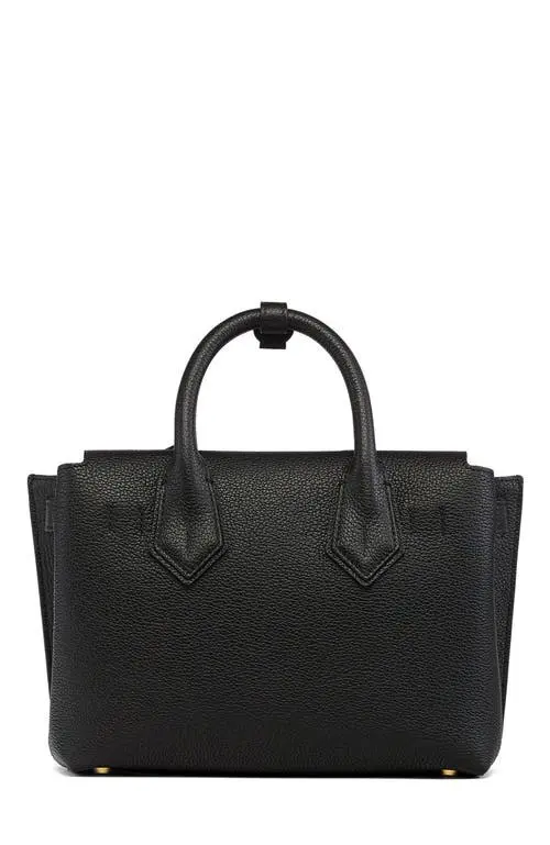 Mcm Milla Tote In Spanish Embossed Leather - Black