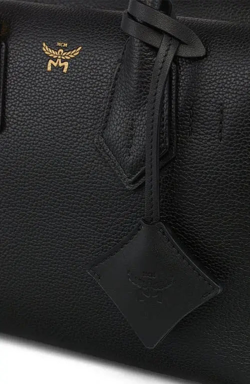 Mcm Milla Tote In Spanish Embossed Leather - Black
