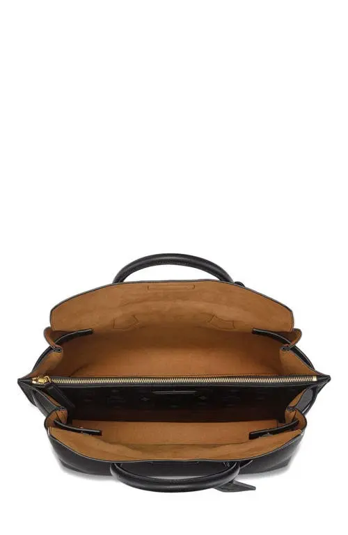 Mcm Milla Tote In Spanish Embossed Leather - Black