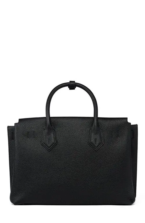 Mcm Milla Tote In Spanish Embossed Leather - Black