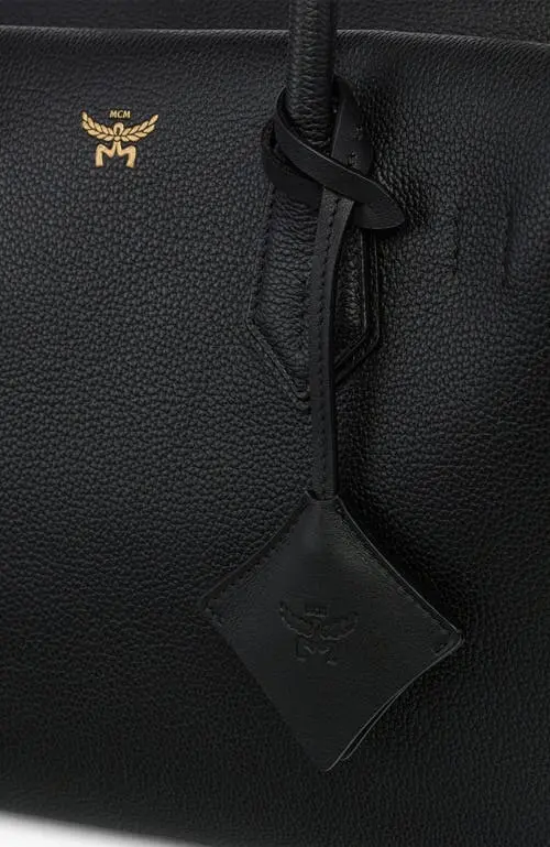 Mcm Milla Tote In Spanish Embossed Leather - Black