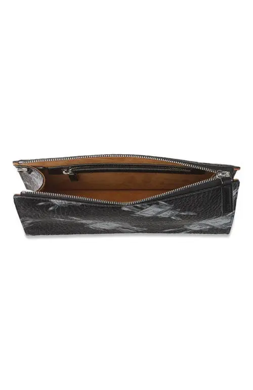 Mcm Wristlet Standing Pouch With Chain Strap - Black