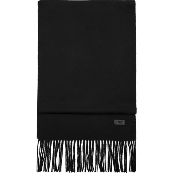 Mango Fringe Scarf - Black