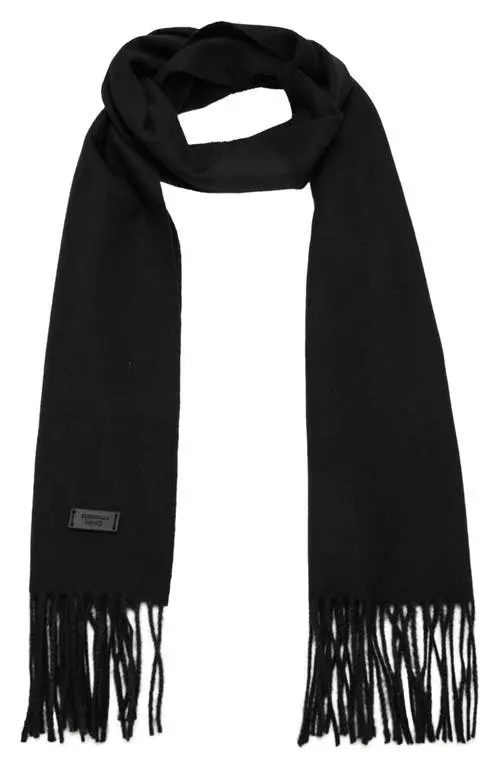 Mango Fringe Scarf - Black