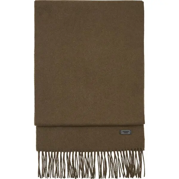 Mango Fringe Scarf - Khaki Green
